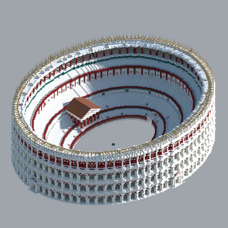 "Minecraft Colosseum Schematic" by Tim Haltenhof from Patreon | Kemono