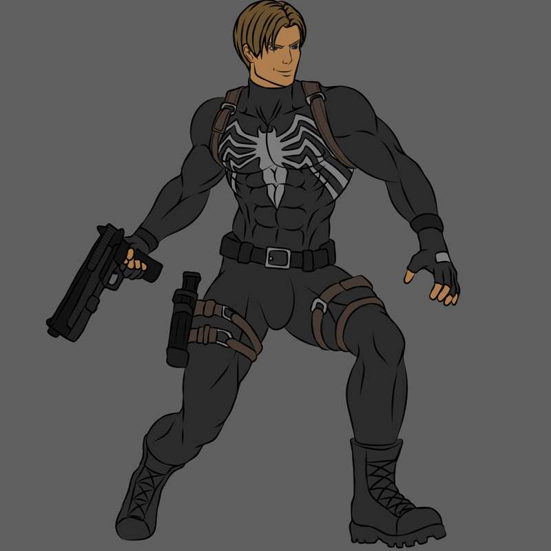 Venomized Leon Kennedy Lineartflat Colors By Deimon21 From Patreon