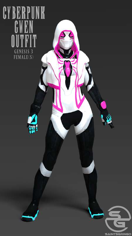Cyberpunk Gwen Genesis 3 By Saintsgringo From Patreon Kemono