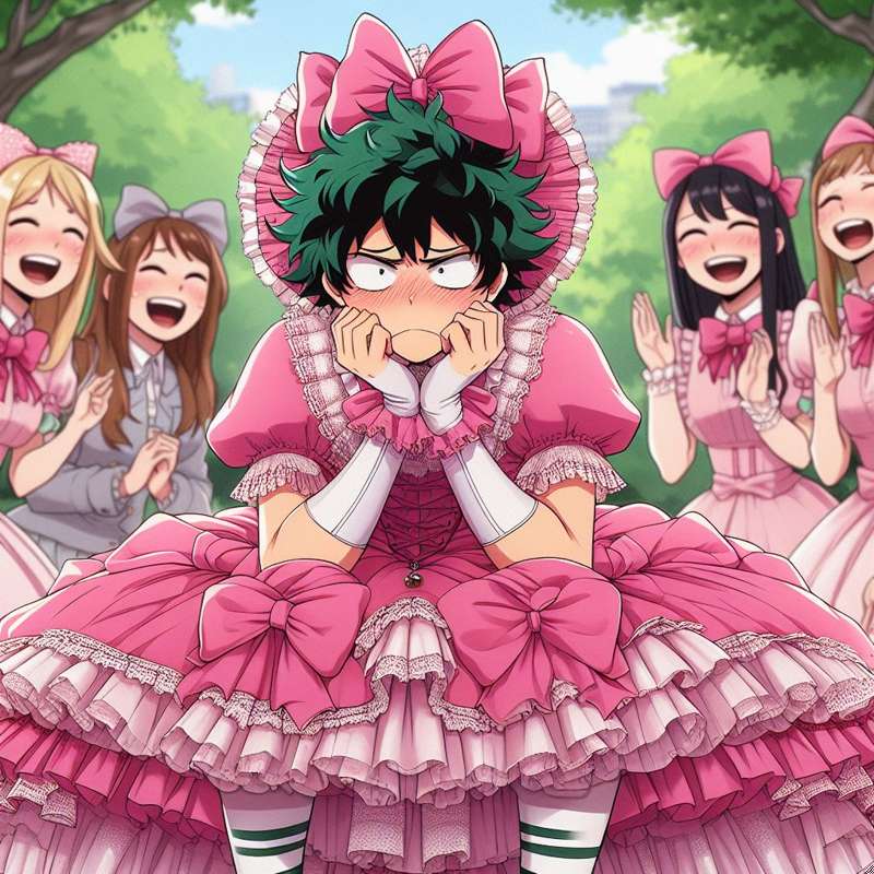 "Sissy Frilly Deku at the park" by Artificial-sIssy from Patreon | Kemono