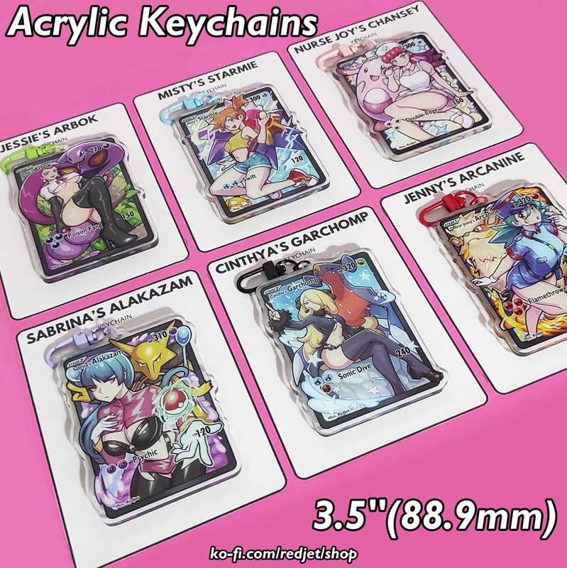 Pokéwaifus Keychains By Redjet From Patreon Kemono