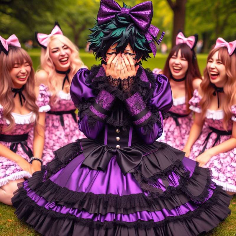 "Sissy Frilly Deku at the park" by Artificial-sIssy from Patreon | Kemono