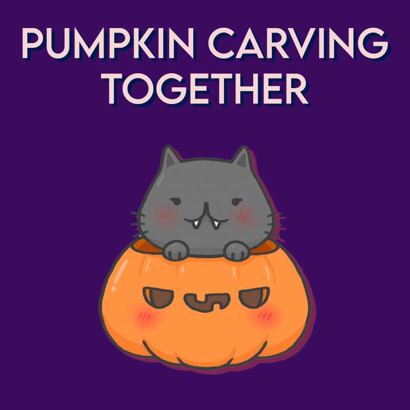"[F4A] Pumpkin carving together 🎃🖤 [Goofy] [Rainy] [Real carving] [Spooky stories] [Demons don't ...